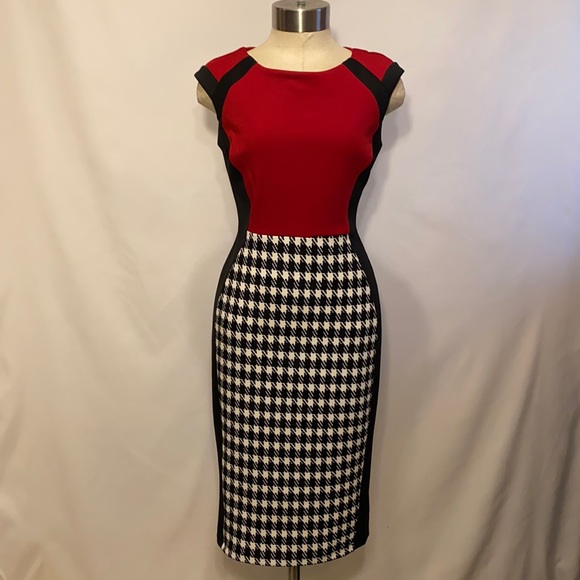 Enfocus Studio | Dresses | Enfocus Studio Knee High Red Black White ...